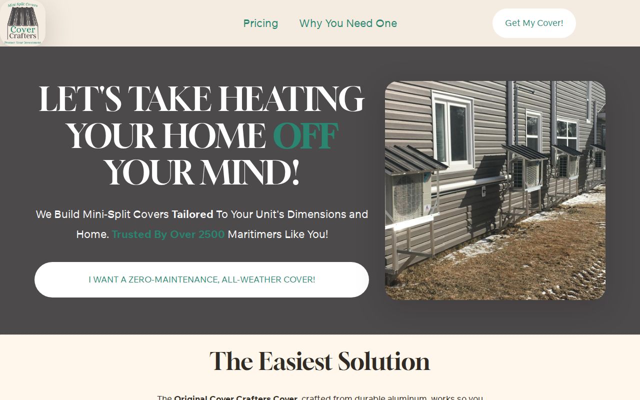 Cover Crafters Mini Split Snow Covers In New Brunswick